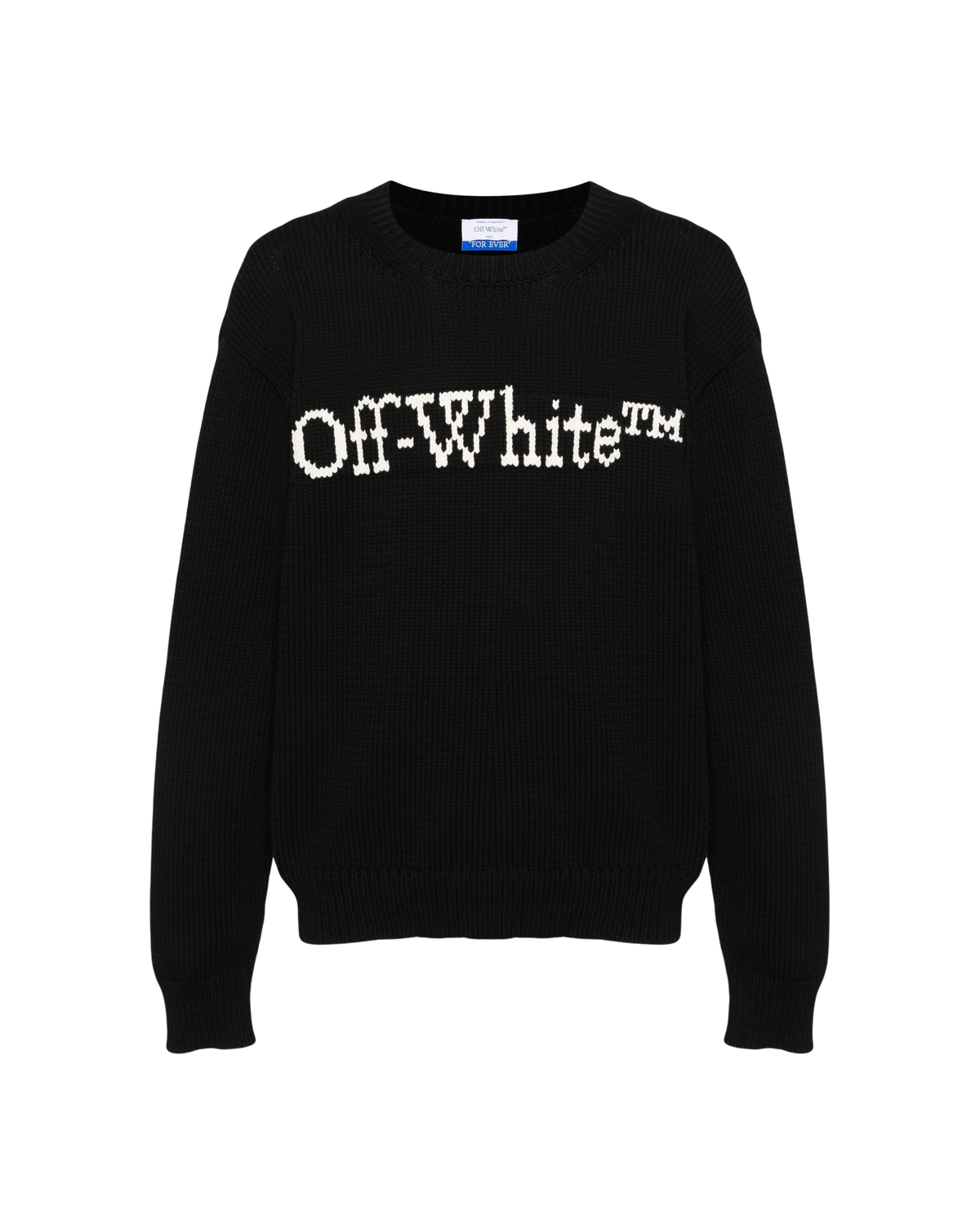 Off-White Intarsia-Knit Logo Jumper - "Black/White" – TIMEFRAME SUPPLY